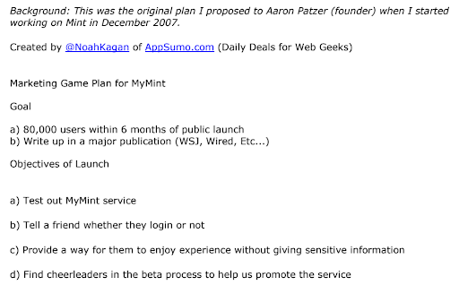 My Mint Marketing Pitch Deck | Noah Kagan